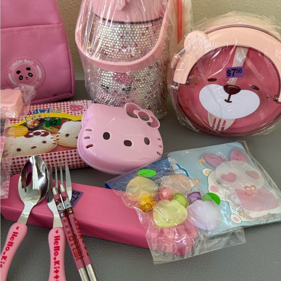 Hello Kitty | Other | Hello Kitty Pink And White Lunch Set | Poshmark